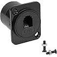 Amazon.com: QIANRENON RJ11/RJ9 4P4C Panel Mount Feed-Through Connector CAT3 RJ9 Female-to-Female ...