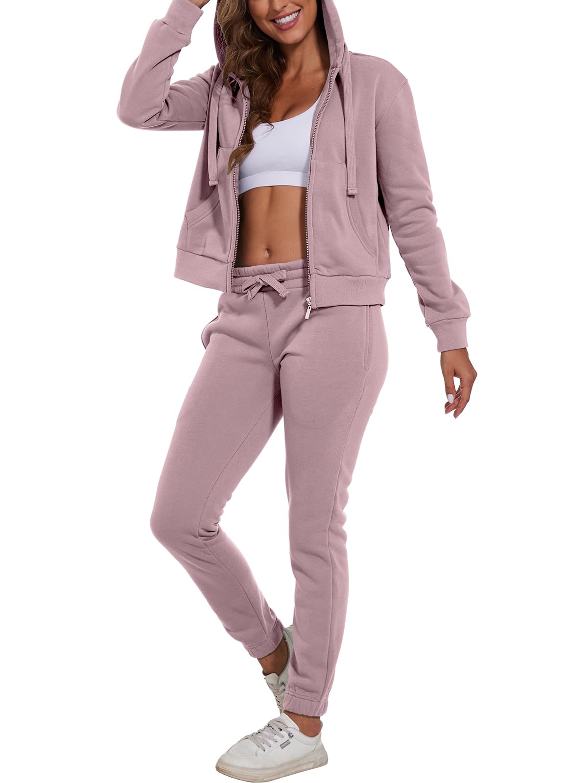 Xmgelp Two Piece Outfits for Women Tracksuit Sweat Suits Workout ...