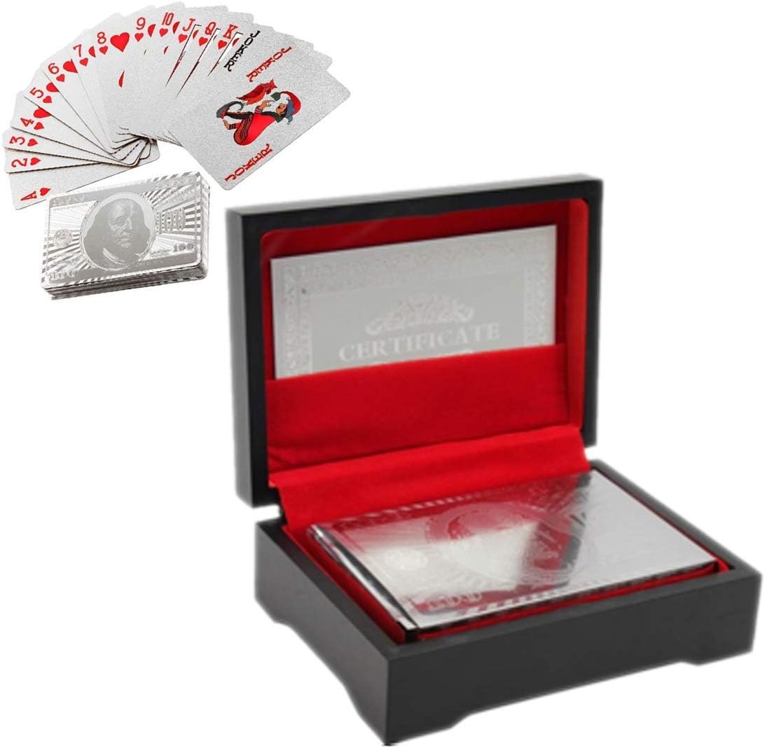 Amazon.com: Silver Plated Playing Cards | Poker Playing Cards | Silver ...