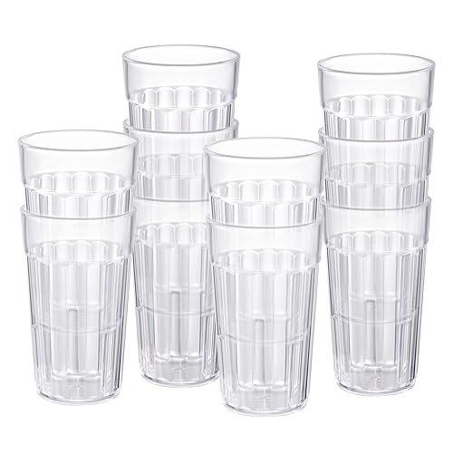 Honla 10 oz Small Drinking Glasses,BPA Free Cups,Unbreakable Plastic ...