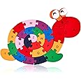 Amazon.com: LovesTown Snail Wooden Puzzles, 26PCS Building Blocks ...