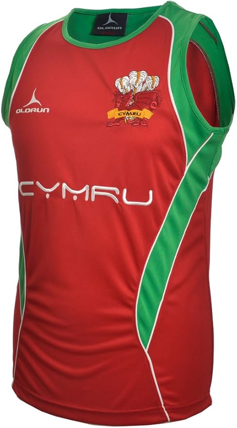 Welsh Rugby Supporters Vests S - XXXXL Olorun Wales Rugby Red Vest (XXL ...