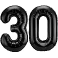 Amazon.com: Gejoy 40 Inch Number 30 Balloons Jumbo 30 Foil Giant Number ...