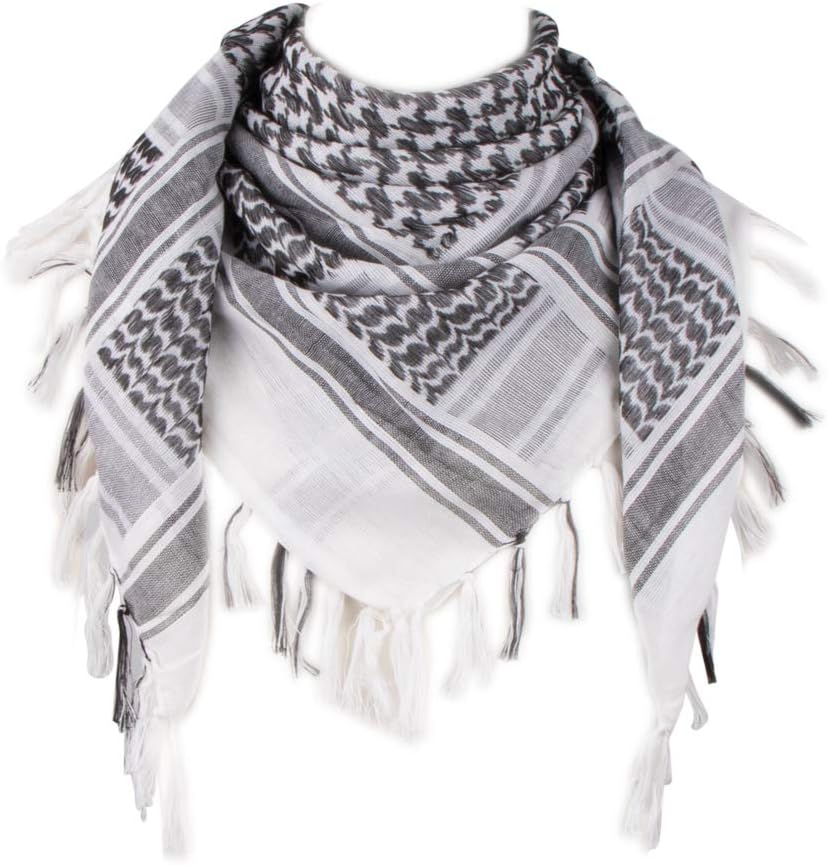 IronSeals 100% Cotton Shemagh Tactical Desert Scarf Wrap, Arab Scarf ...