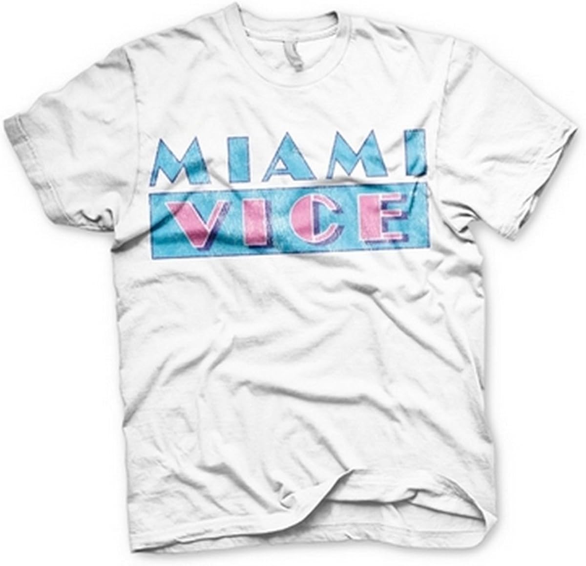 Miami Vice Logo Camiseta Negro: Amazon.es: Ropa y accesorios