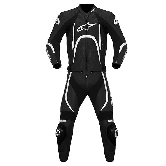 Alpinestars Orbiter 2-teiliger Lederkombi, Farbe schwarz-weiss, Größe ...