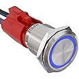 Amazon.com: APIELE 10 Amp 19mm Latching Push Button Switch 12V SPST LED ...