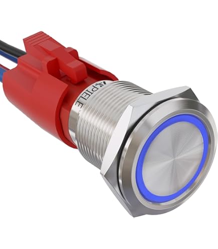 Illuminated Push Button VUNIVERSUM 19mm Stainless Steel LED Switch ...