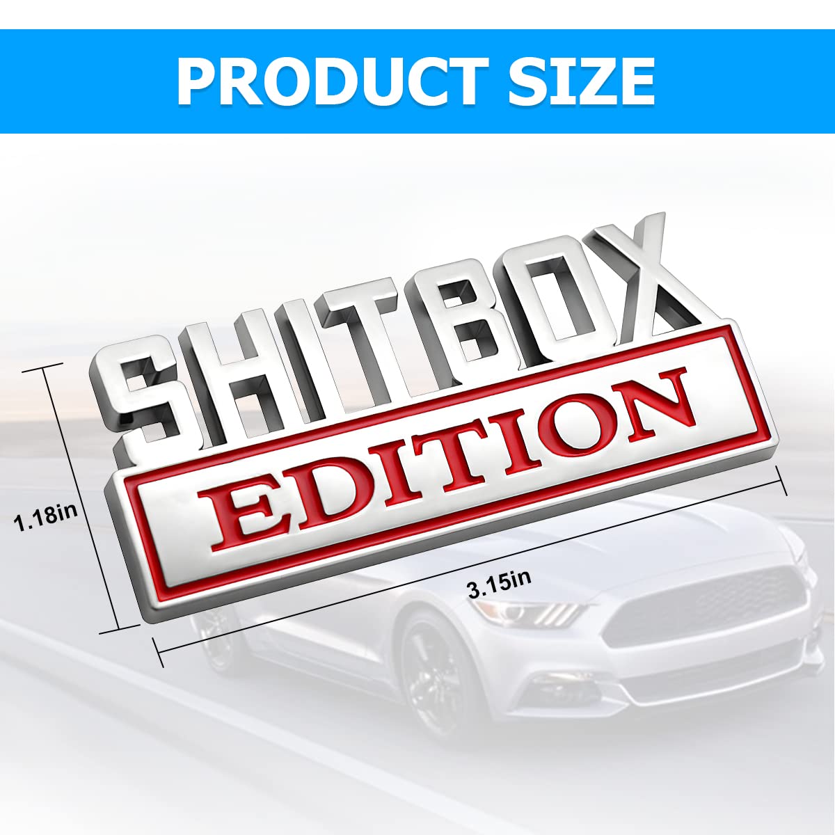 Mua zipelo Shitbox Edition Car Emblem, 3D Personalized Letter Fender ...