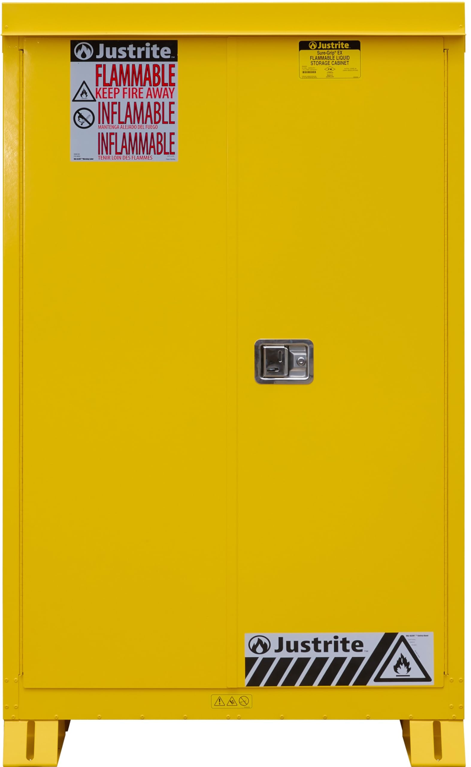 Justrite Reinforced Steel Outdoor Flammable Liquid Storage Cabinet, 2 ...