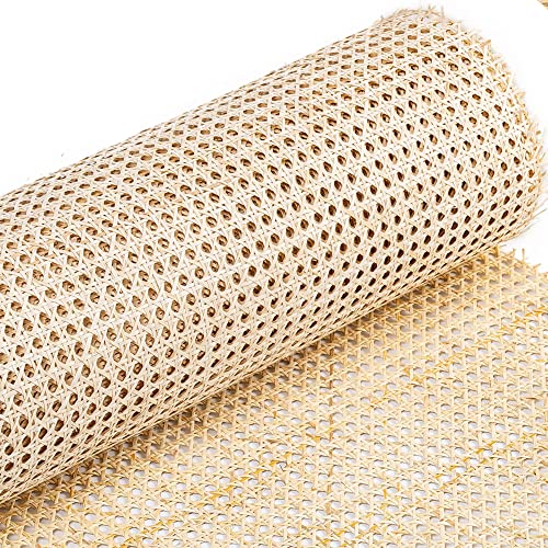 24" Width Rattan Cane Webbing Roll 2 Feet Hexagon Weave Pre-Woven Cane ...