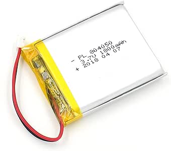 Amazon.com: 3.7V 1800mAh 804050 Lipo Battery Rechargeable Lithium ...