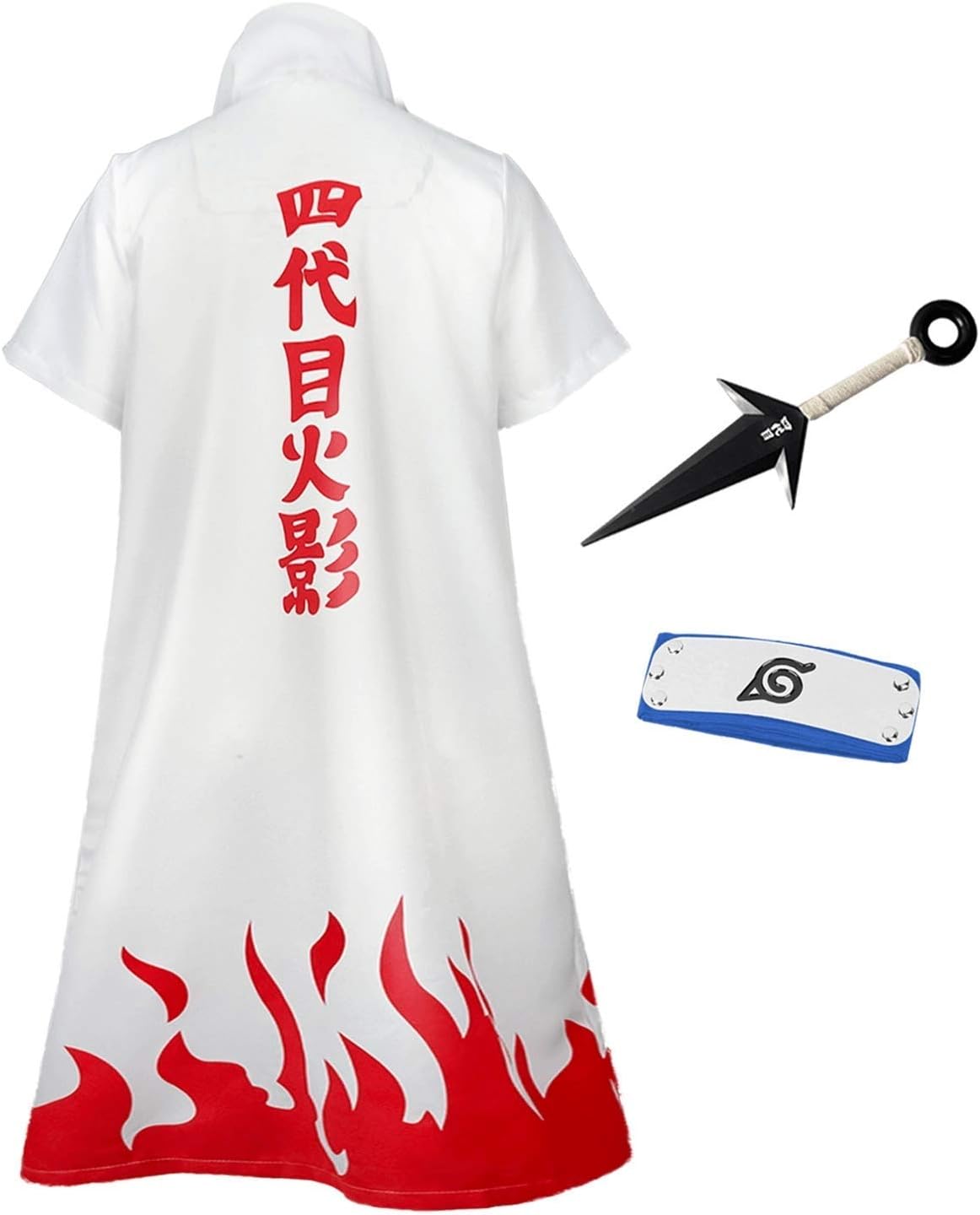 DLY 3PCS Naruto Fourth Hokage Yondaime Hokage Cloak includ Minato Cloak ...