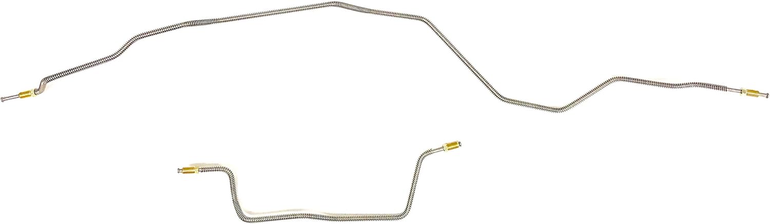 Stainless Rear Axle Brake Line Pair - Pre bent - Compatible with Jeep ...