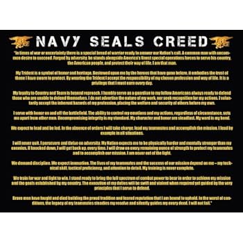 Amazon.com: Navy Seals Creed Poster (V4): Prints: Posters & Prints