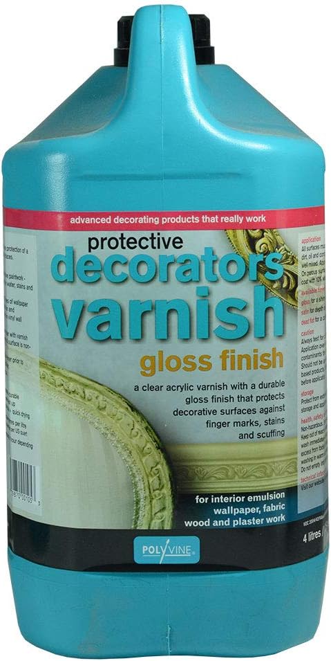 Polyvine : Gloss Decorators Varnish : 4 litre: Amazon.co.uk: DIY & Tools