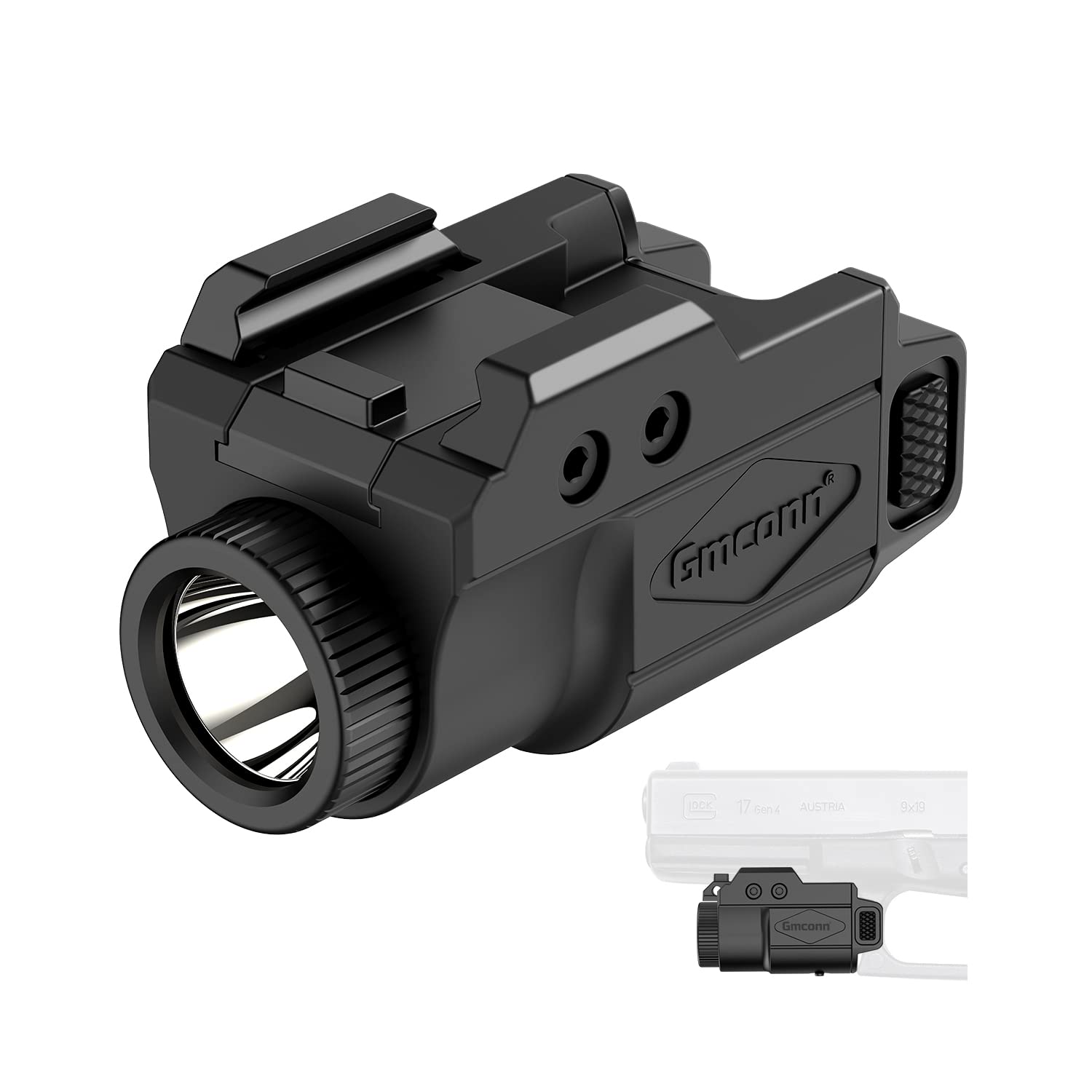 Gmconn 700 Lumen Pistol Light, Compact Adjustable Rail Mounted ...