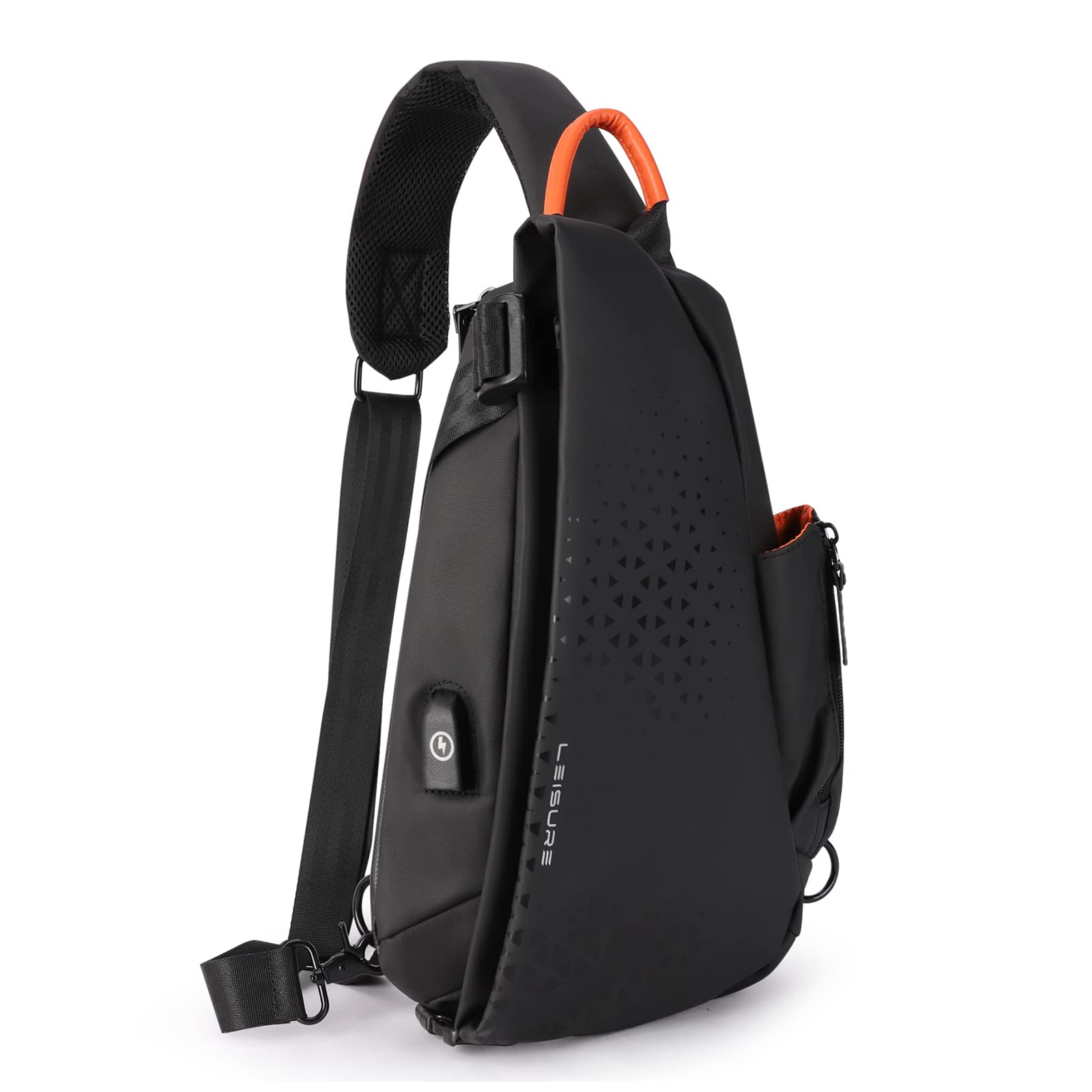 SUNMOP Small Black Sling Crossbody Backpack Shoulder Bag for Men Women ...