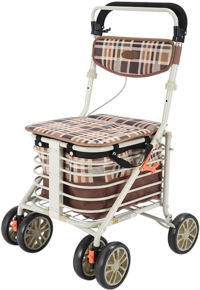 Rollator 4 Roues Pliable Déambulateur Adulte Déambulateur Rollator ...