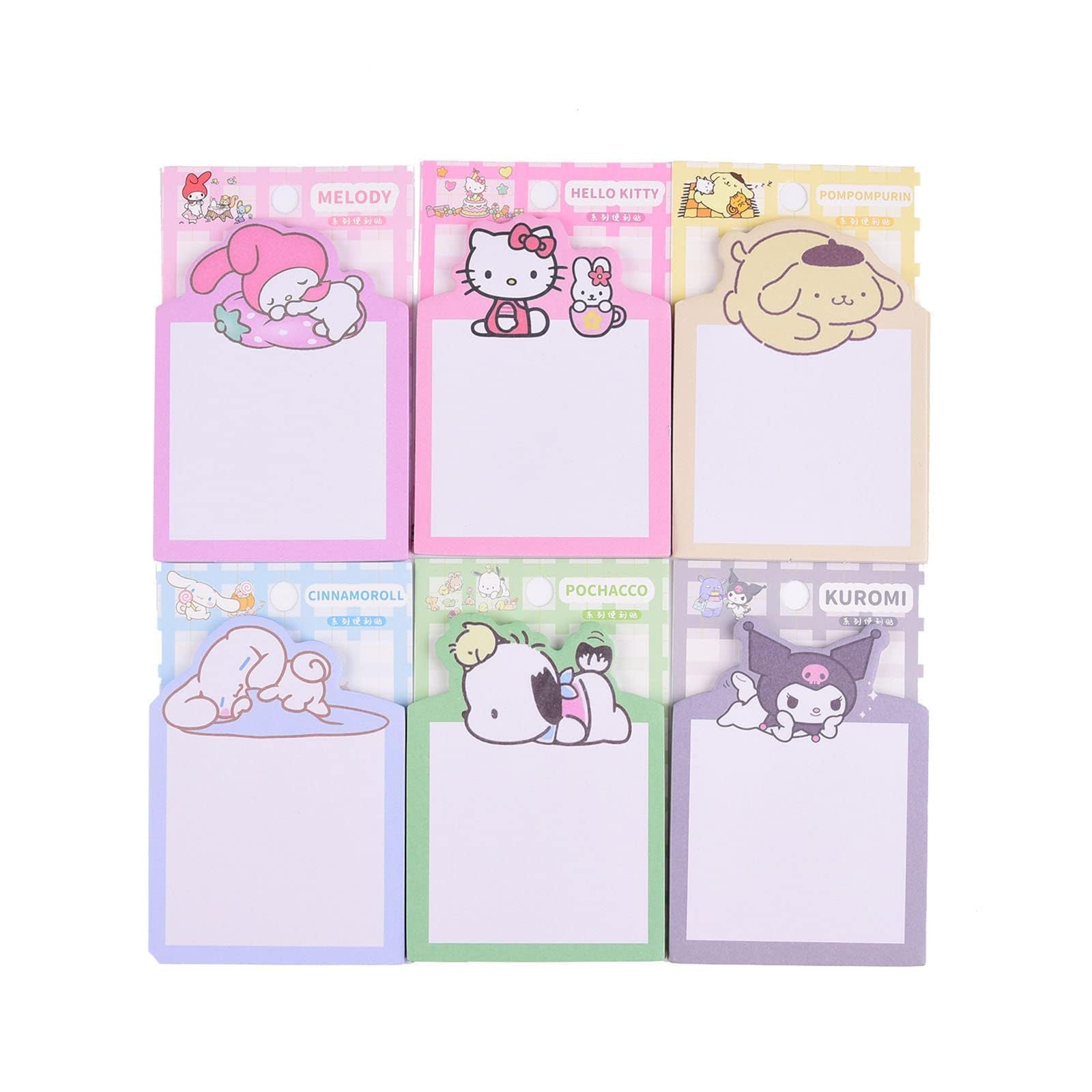 Mua 6 Pack Cute Sticky Notes Kawaii Sticky Notes Cute Stationary 3.75x2 ...