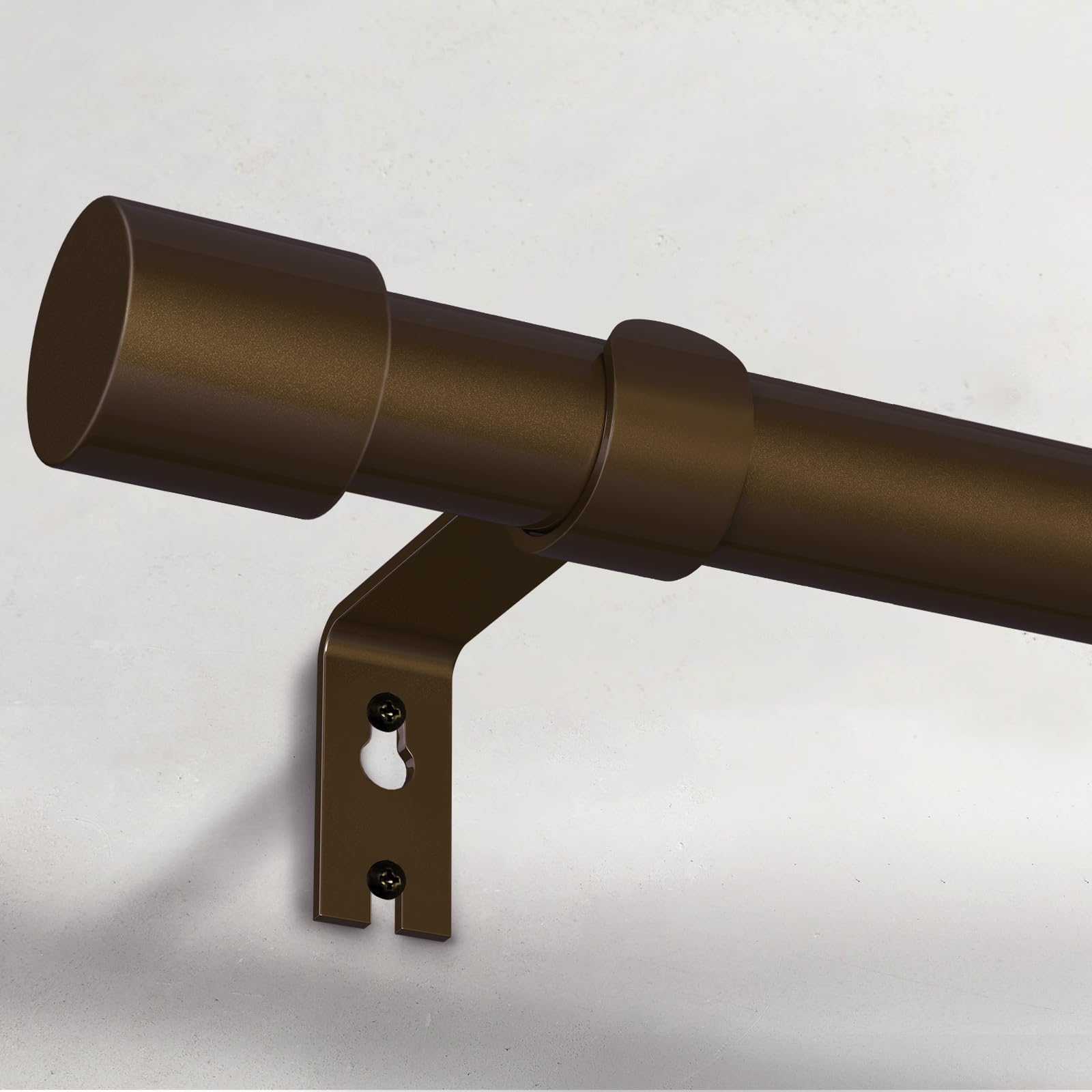 IFELS Heavy Duty Curtain Rods for Windows 66 to 120 Inch, 1 Inch Bronze ...