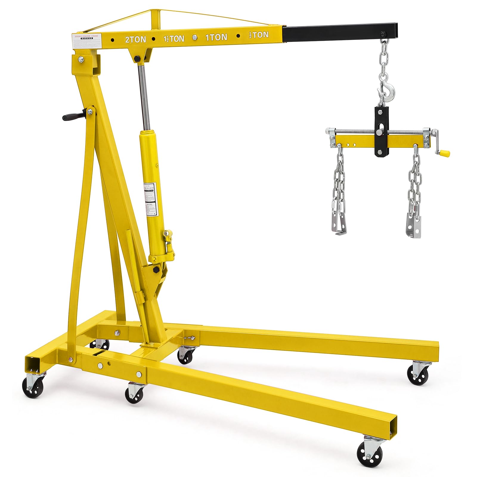 Engine Hoist Folding Cherry Picker 4400 Lb Capacity Heavy Duty ...