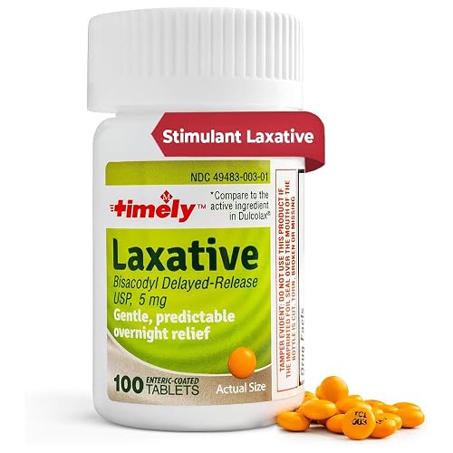 TIME-CAP LABS, INC. Timely Laxative Bisacodyl 5mg Tablets - Stimulant ...