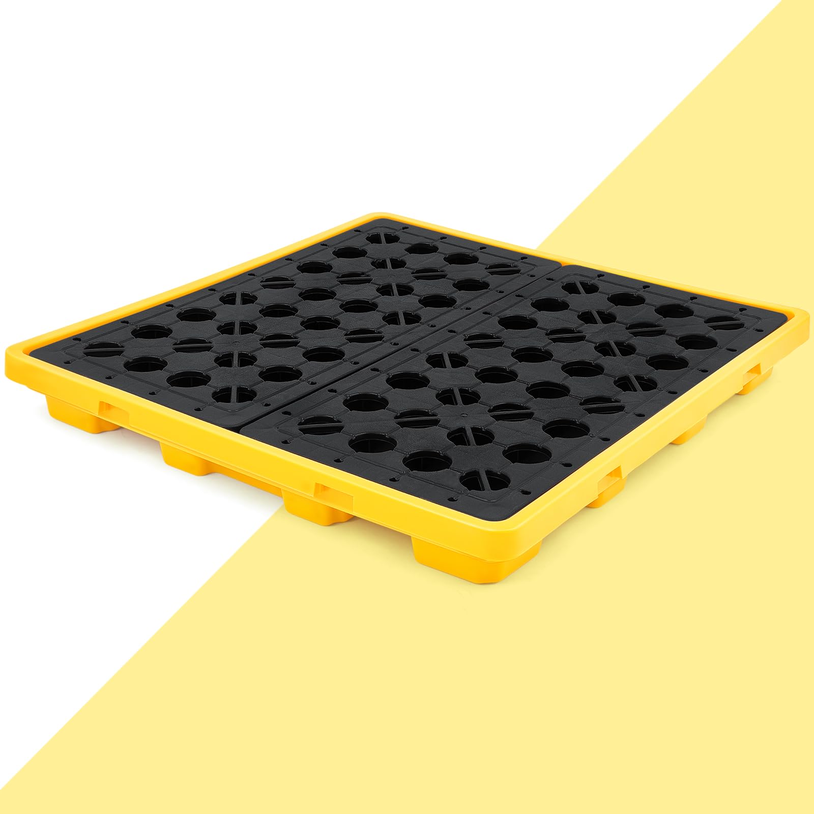 Thyle Spill Containment Platform with Drain 51 x 51 x 6 Inch Anti Slip ...