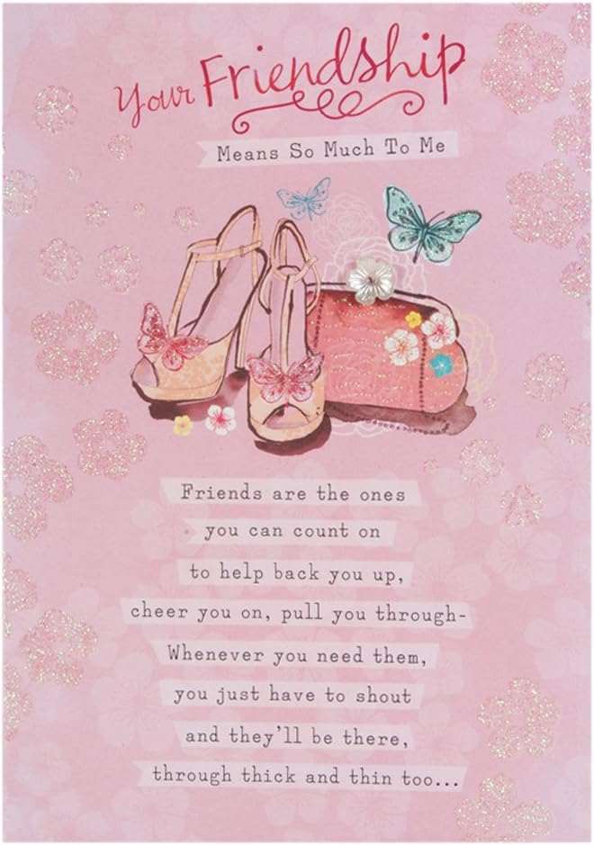 Hallmark Birthday Card For Friend 'Mean So Much To Me' - Medium: Amazon ...