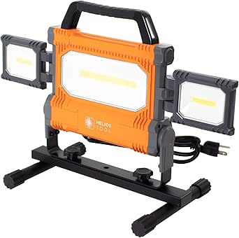 Helios Tool 5000 Lumen Portable LED Worklight with Swivel Side Lights ...