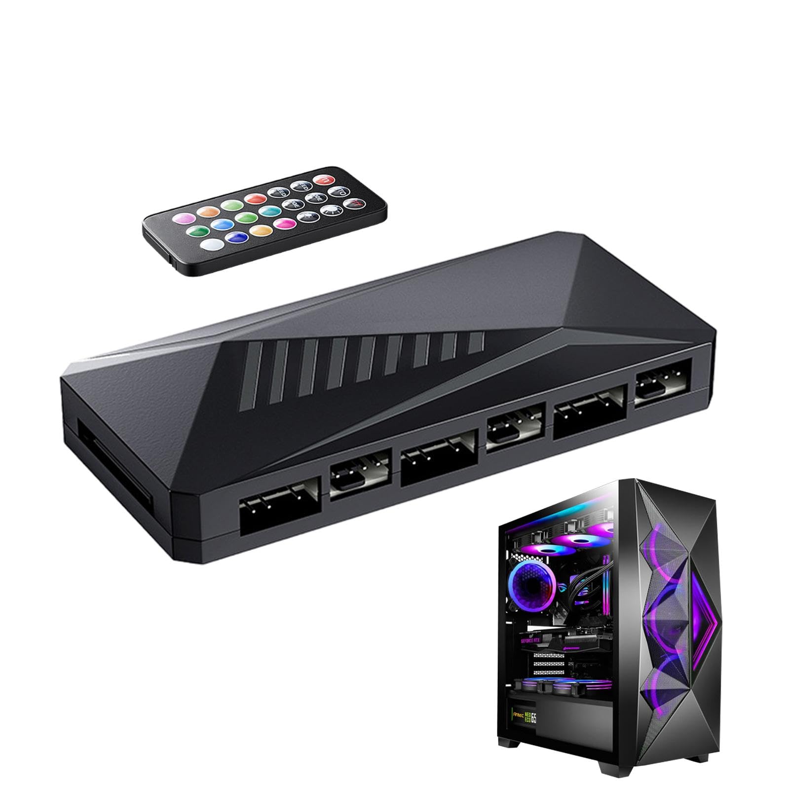 Mua RGB Hub, RGB Fan Hub - Remote Control PWM 5V ARGB Fan Controller ...