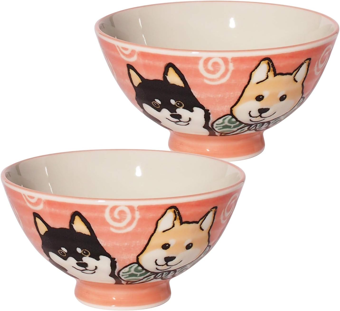 Amazon.com | Minoru Ceramic Rice Bowl Shiba Inu Pink Diameter 4.6 ...