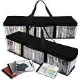 Amazon.com: Evelots CD Storage Bags (2 Pack) Clear PVC Plastic Media ...
