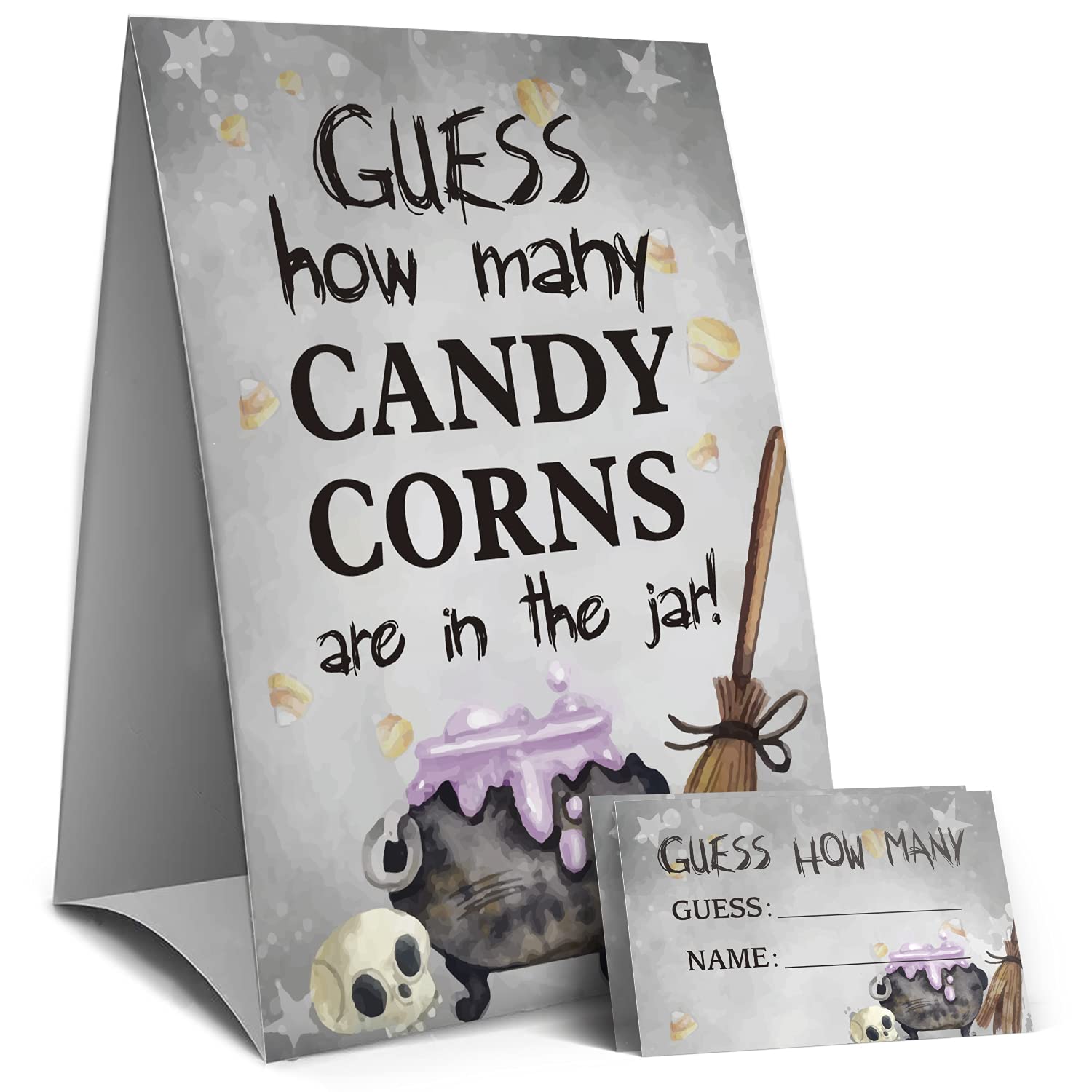 Guess How Many Candy Corns Halloween Party Game, Halloween Party Favors ...