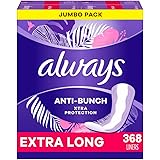Amazon.com: Always Anti-Bunch Xtra Protection, Panty Liners For Women ...