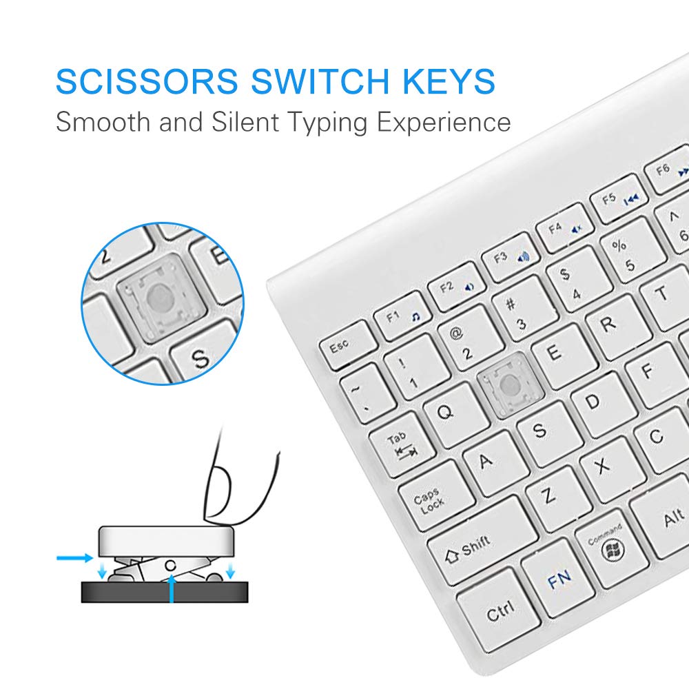 TopMate Wireless Keyboard and Mouse Combo | Ultra Slim Keyboard with ...