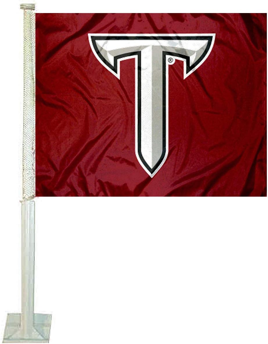 Amazon.com : College Flags & Banners Co. Troy Trojans Power T Car Flag ...