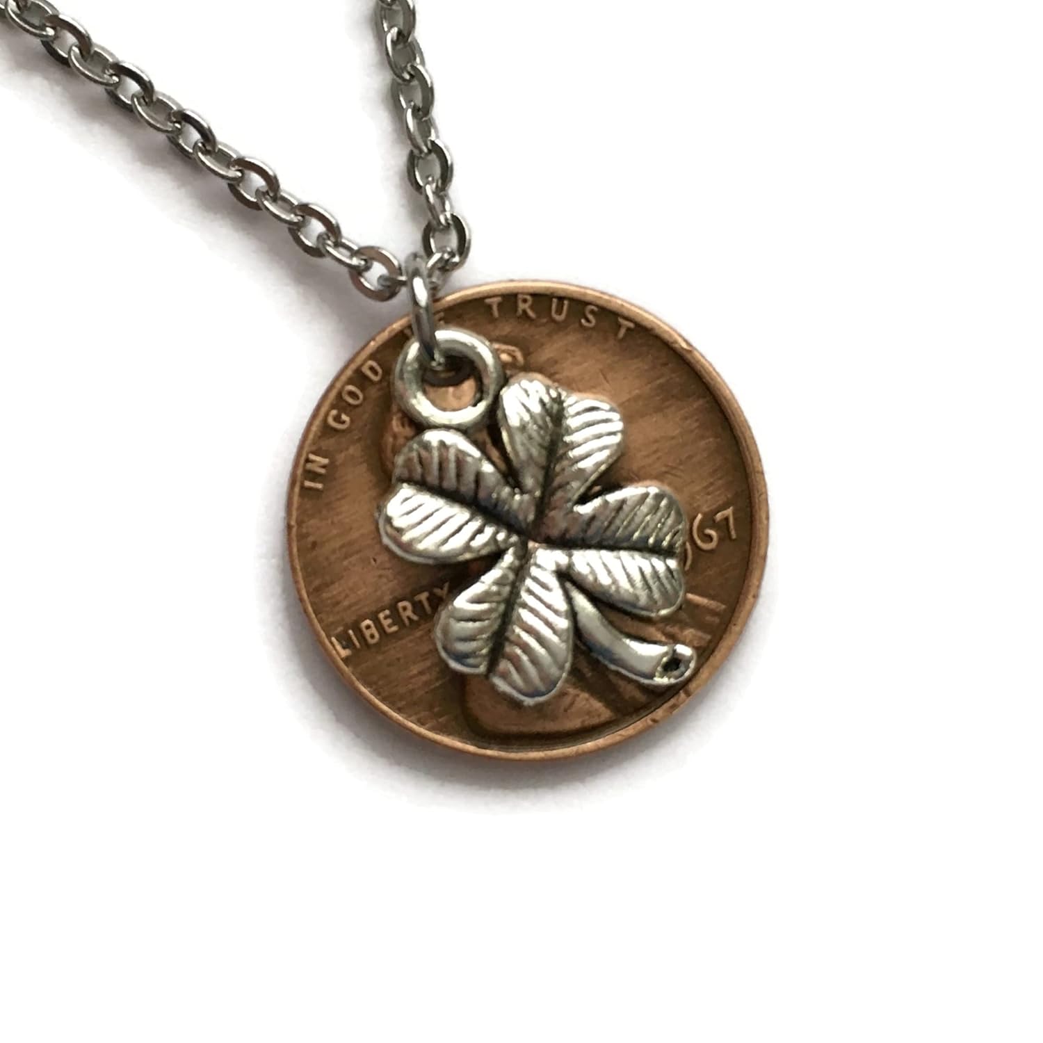 Amazon.com: Lucky Penny Necklace - OOAK Jewelry - Pennies from Heaven ...