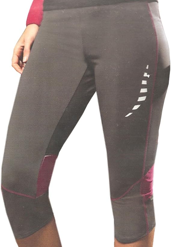 Crivit Sports Cropped Running Trousers (Large, Charcoal (Dark Grey ...