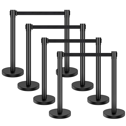 XPCARE Crowd Control Stanchion,8 Pieces Stanchion Set with 6.6ft/2 m ...