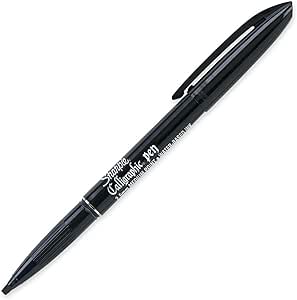 Amazon.com: Sharpie Calligraphic Water Based Black Marker pack of 12 ...