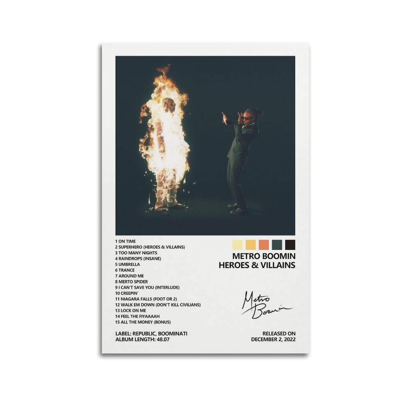 Mua SUANEA Metro Boomin Poster Heroes & Villains Album Cover Poster ...