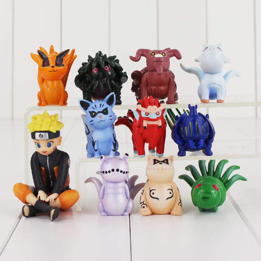 Buy 11pcs / set Naruto Figure Toy Bijuu Tailed Beasts Kurama Gyuki ...
