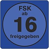 20 Stück FSK 16 Aufkleber / Sticker - FSK ab 16 freigegeben: Amazon.de ...