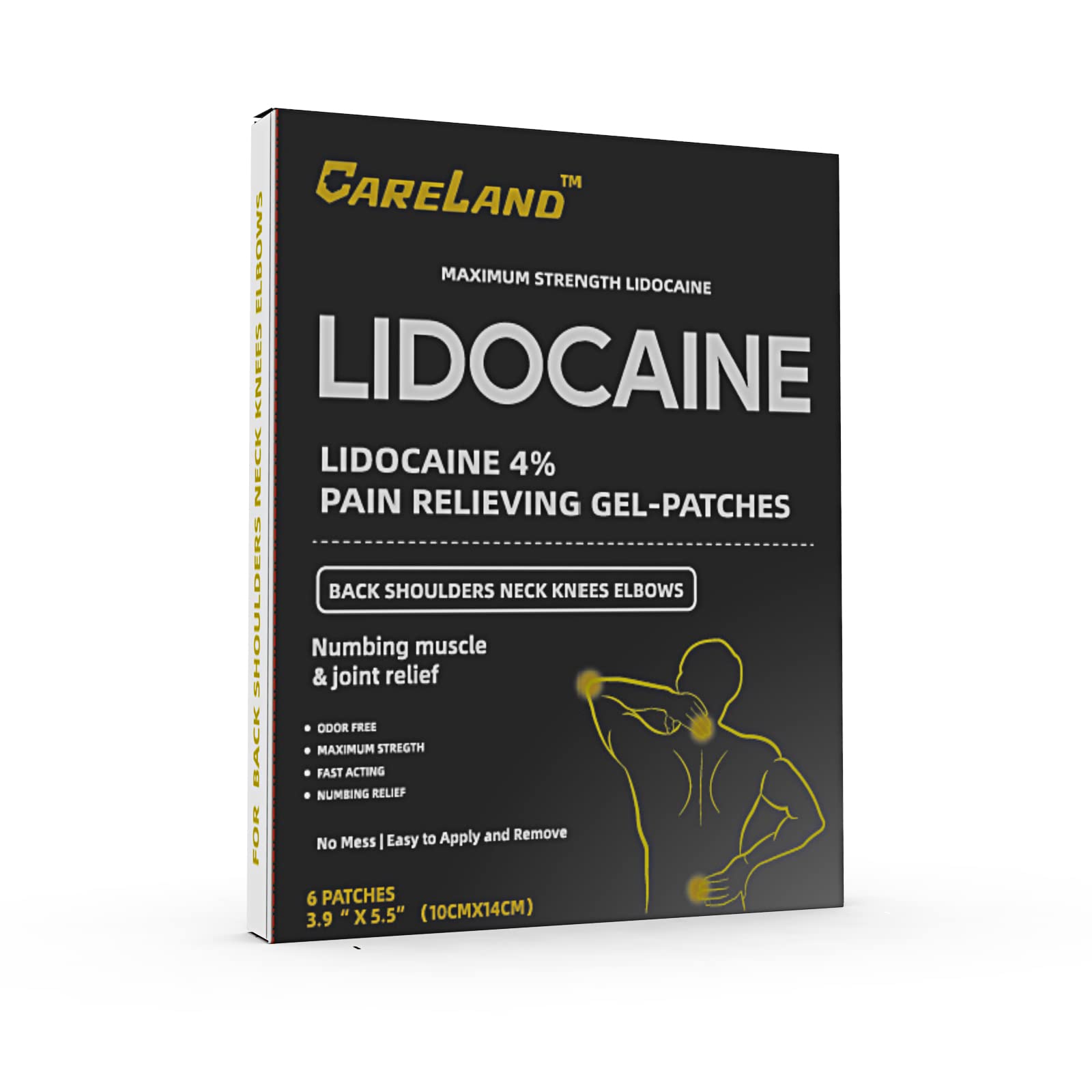 Mua CARELAND 4% Lidocaine Gel Patch, 6 Count | Maximum Strength Pain ...