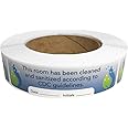 Amazon.com : This Room Has Been Cleaned and Sanitized Labels Removable ...