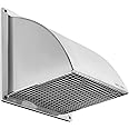 Amazon.com: 8 Inch Wall Vent Rust-Proof Stainless Steel Exhaust Vent ...