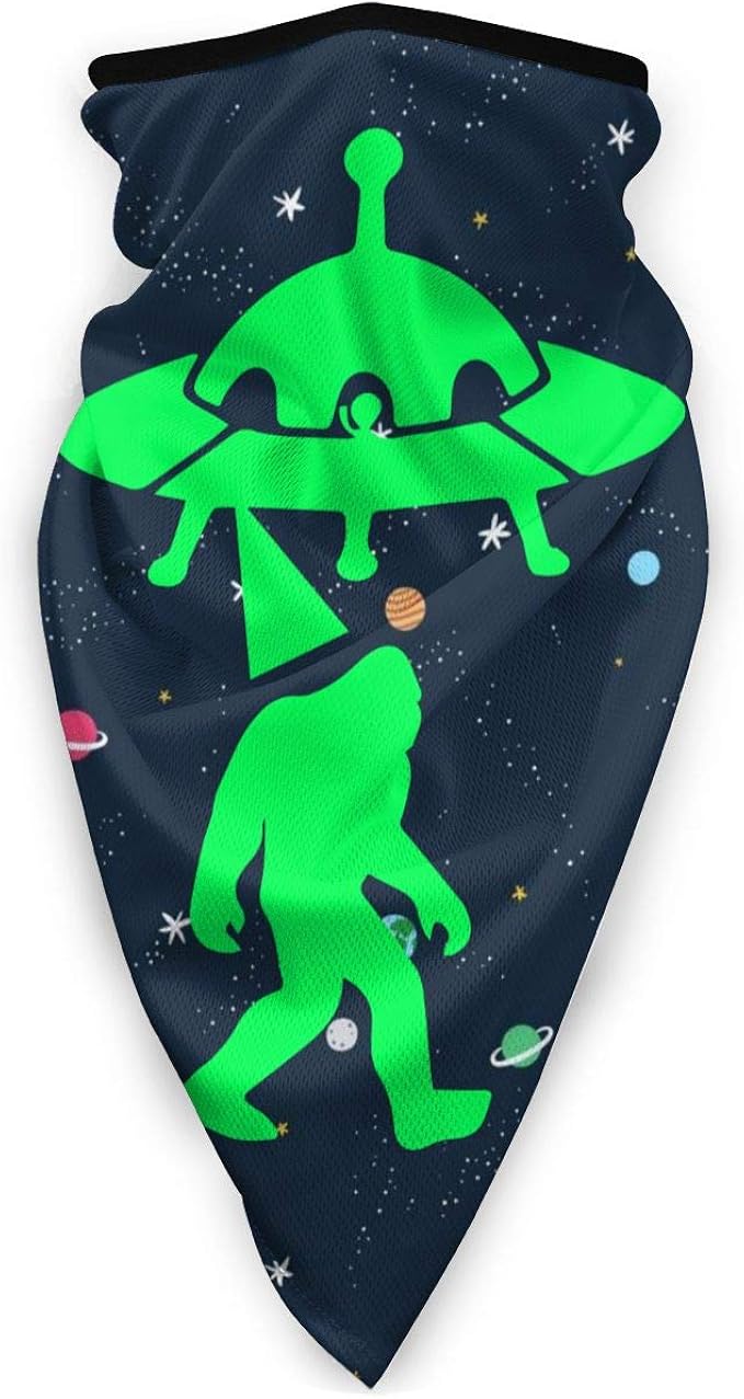 Sasquatch Abduction UFO Alien Bigfoot Headband Neck Gaiters UV Mask Sun ...