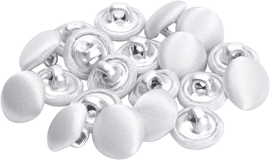 iEFiEL 20 Count 10mm Elegant Tuxedo Buttons Satin Covered Shank Buttons ...