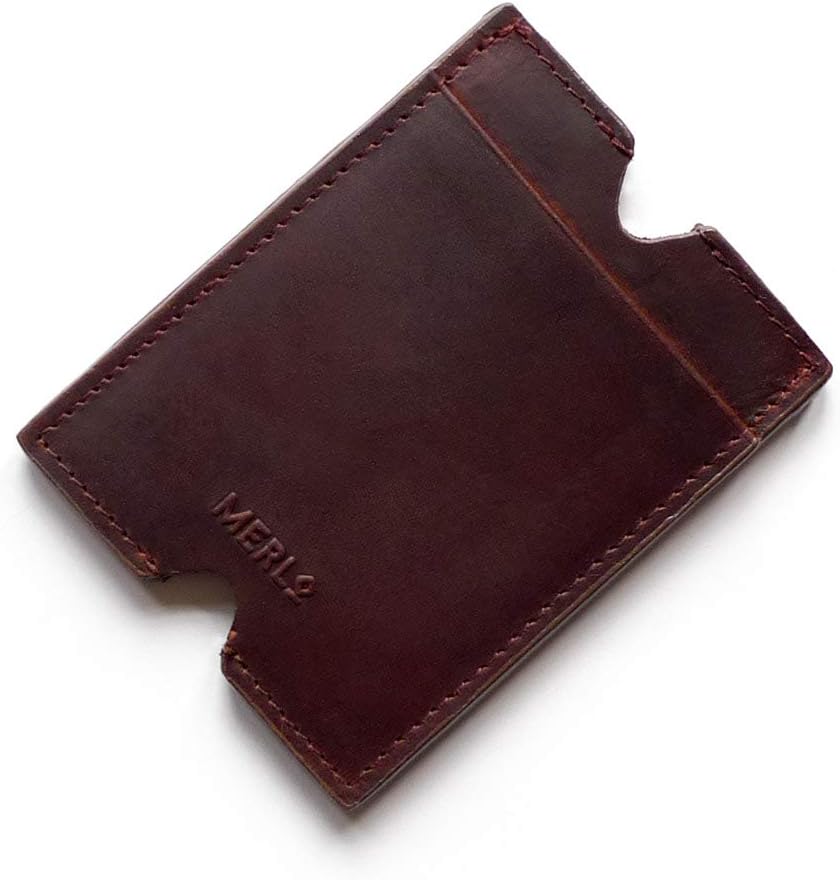 Merlo Going Underground RFID super slim leather card wallet with 2 ...